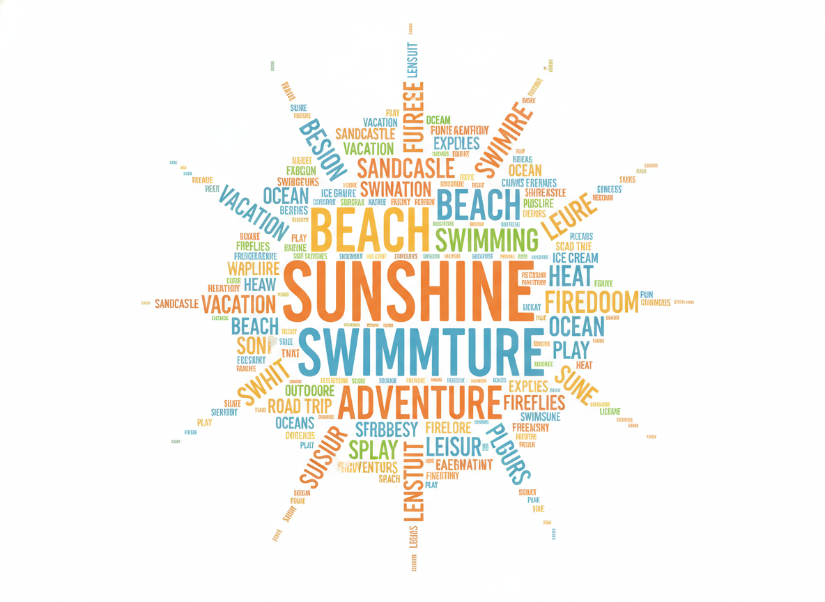 Summer Season Words - Fun Vocabulary List for Camp